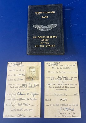 ARMY AIR CORPS RESERVE ID WALLET 1941 | eBay