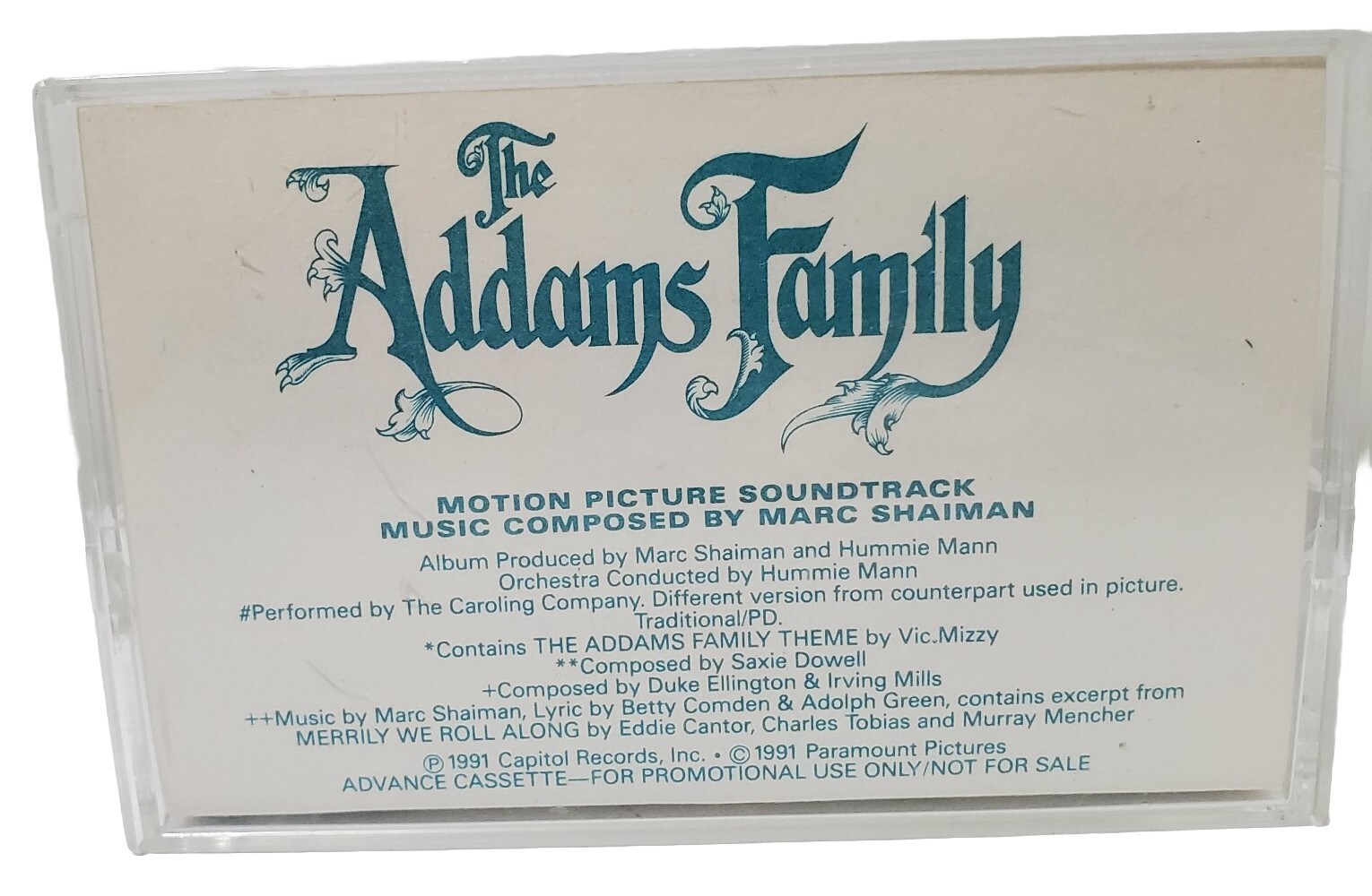 The Addams Family Movie Advance Promo Soundtrack Cassette 1991 Capitol ...