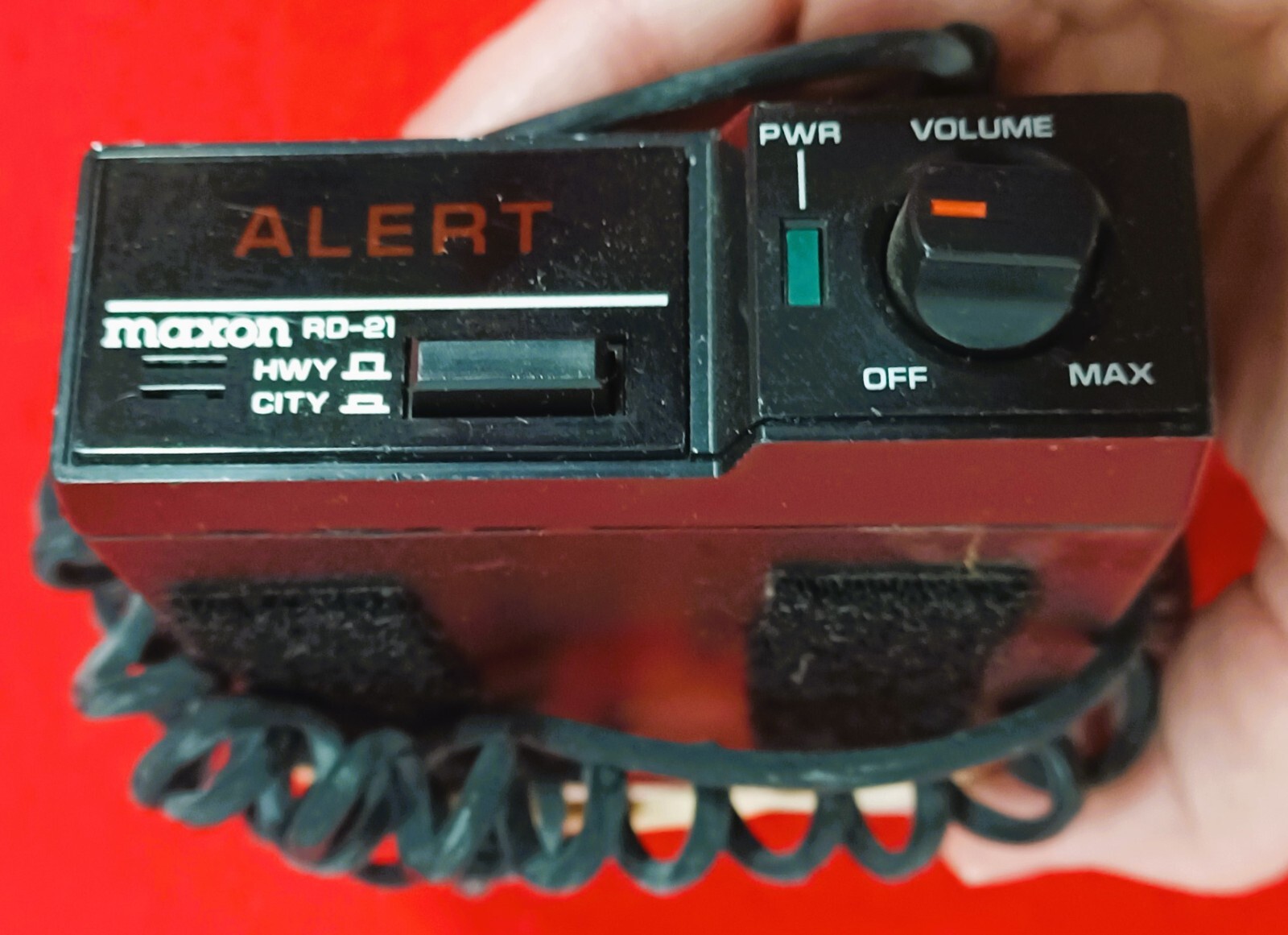 Vintage Working Maxon RD-21 Radar Detector Mini Black w/ Clip & 12 Volt ...