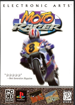 MOTO RACER PC CD ROM Playstation Advertisement Postcard Electronic Arts ...