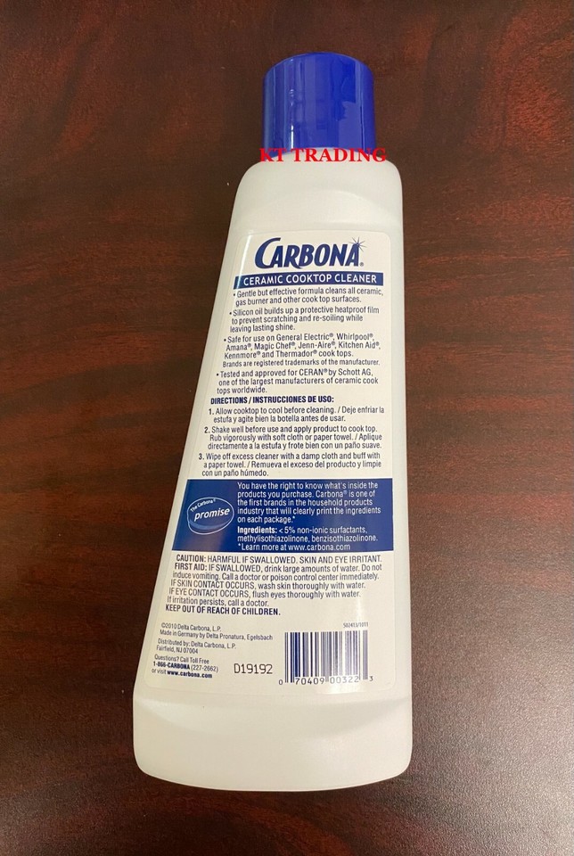 CARBONA Ceramic Cooktop Surface Cleaner & Polisher ~ Lasting Shine 16 ...