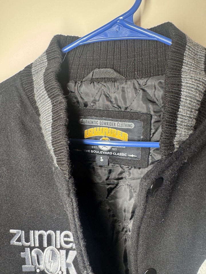 Lowrider Men’s Varsity Wool Jacket Large – Zumiez 100K Embroidered | eBay