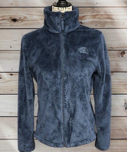 The North Face Circular Design Blue Fleece Women's Full Zip Winter ...