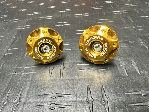 7/8'' Scooter Motorcycle CNC Handlebar Grips End Cap Plugs Gold Zuma ...
