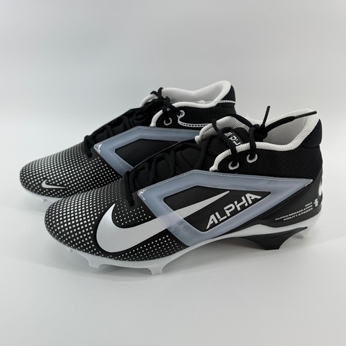 Nike Alpha Menace Alpha Pro 3 Football Cleats Black White Men Size 13 ...
