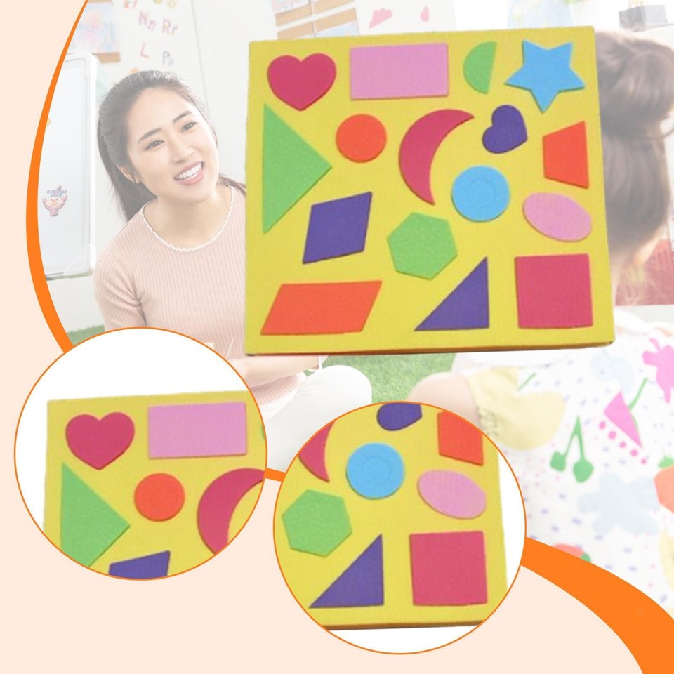 Geometric Puzzle Play Mat EVA Foam Soft Learning Toy Shape Puzzle Wall ...