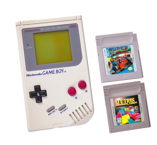 Nintendo GameBoy Original DMG-01 Tested Super RC Pro Am Tetris Plus ...
