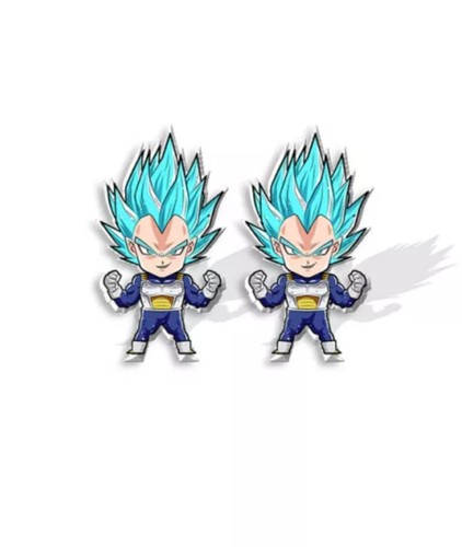 DRAGON BALL Z JEWELLERY SUPER SAIYAN BLUE VEGETA EARRINGS COSPLAY ANIME ...