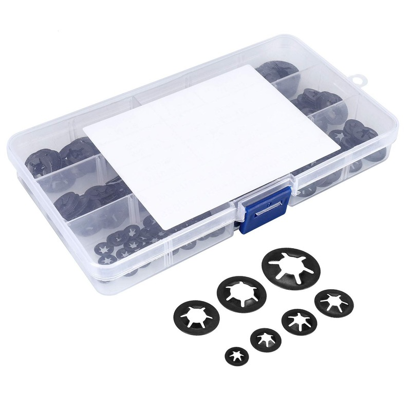 340PC For Starlock Washers Push On Lock Star Nut Fastener Clips Lock M3 ...