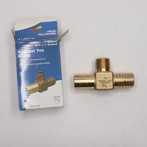 Water Source Hydrant Tee Brass Insert 1" x Male Pipe 3/4" HT175NL ...