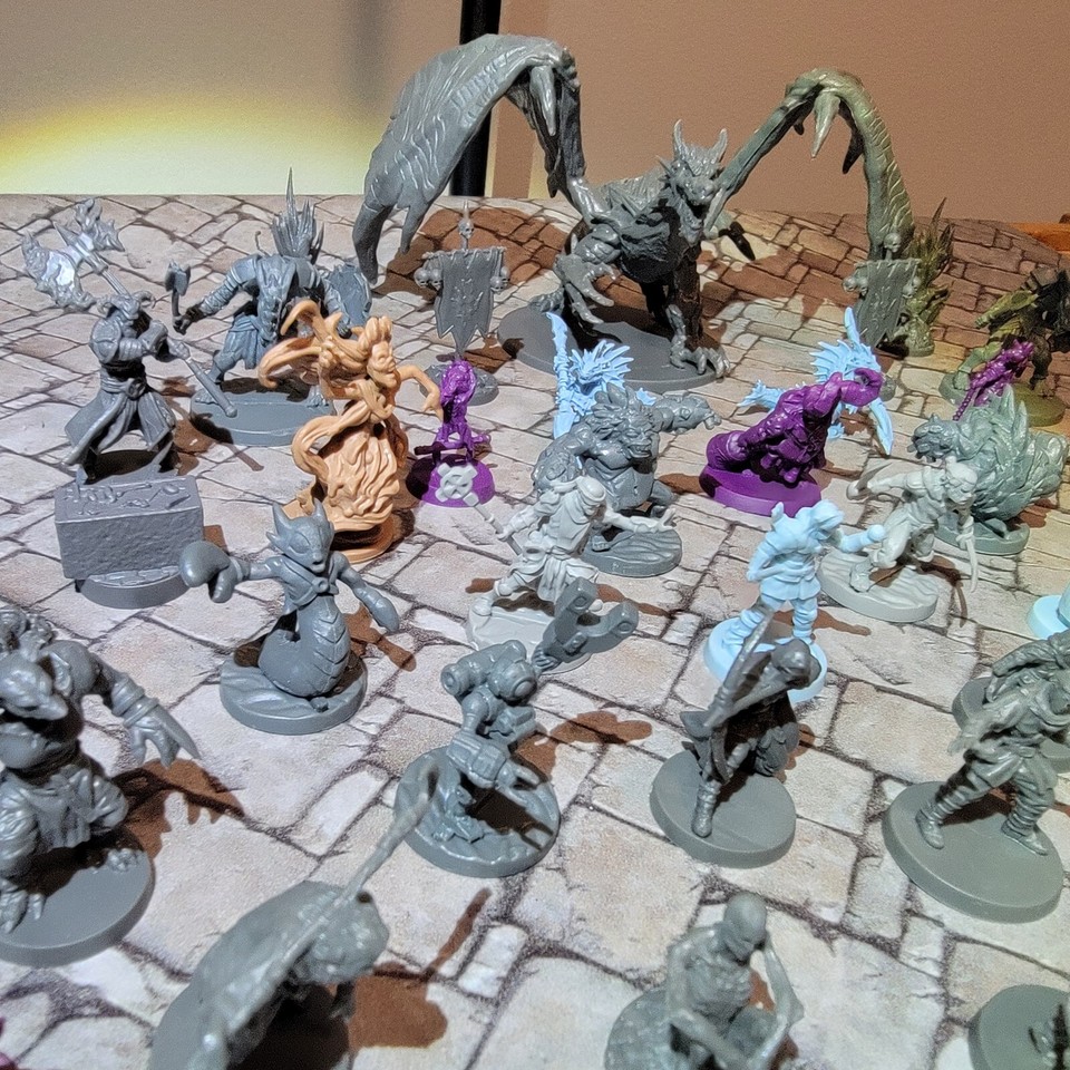 Huge Lot 50 D&D Miniatures Set DND Game RPG Lich Dragon Marvelous Hero ...