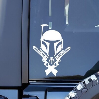Boba Fett Vinyl Decal for Car, Truck, or Window - Star Wars Mandalorian ...
