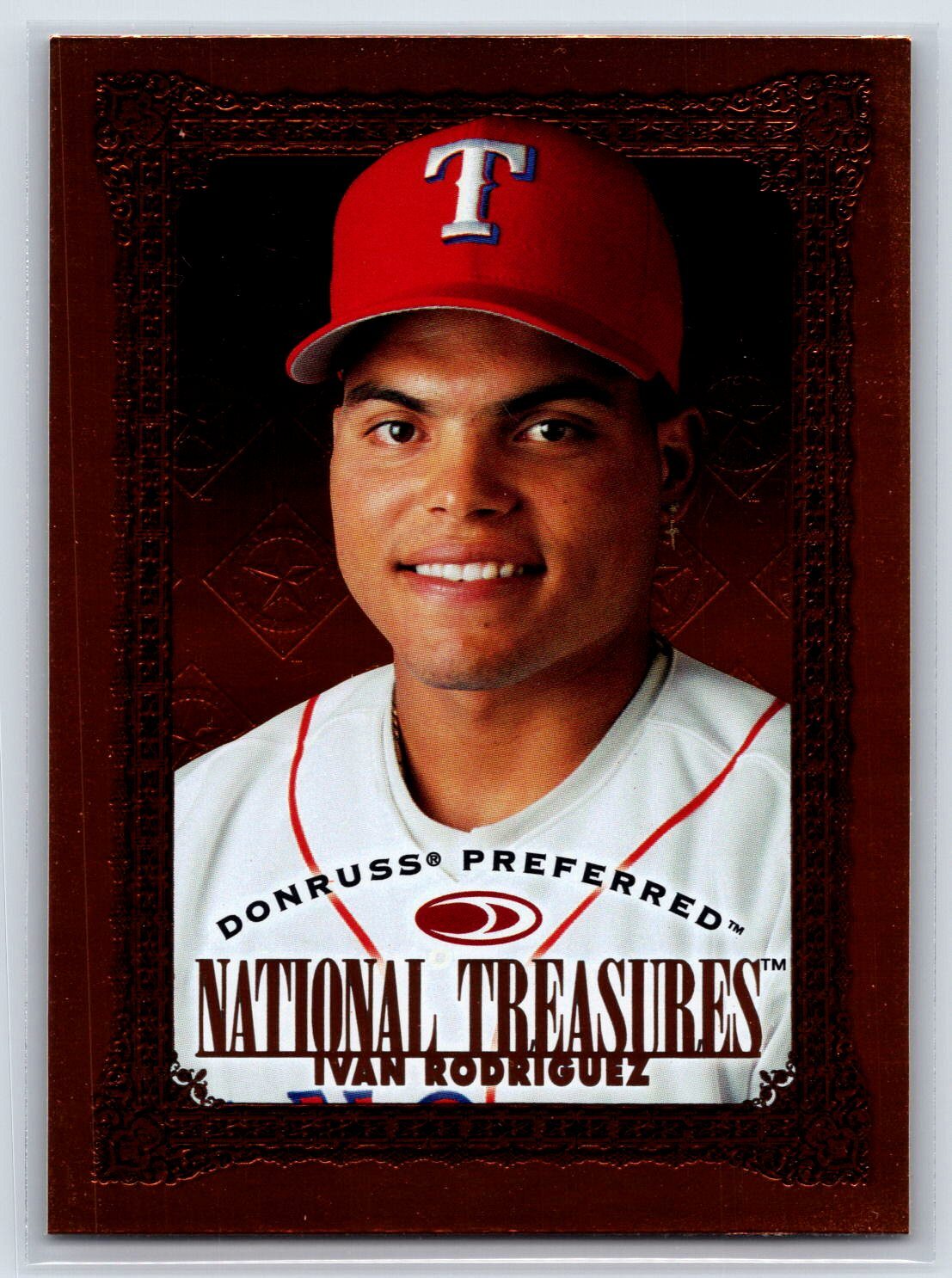 1997 Donruss Preferred #186 Ivan Rodriguez National Treasures Texas ...