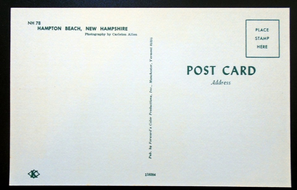 1960s Marine Memorial, “The Shrine”, Casino & Shell, Hampton Beach, NH ...