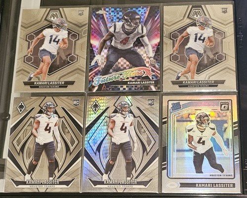 KAMARI LASSITER ROOKIE REFRACTOR INSERT 6 CARD LOT HOUSTON TEXAS MINT ...