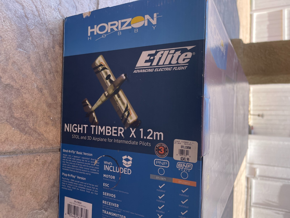 E-Flite HORIZON The NIGHT TIMBER X 1.2 m BNF Basic AS3X R/C Elect ...
