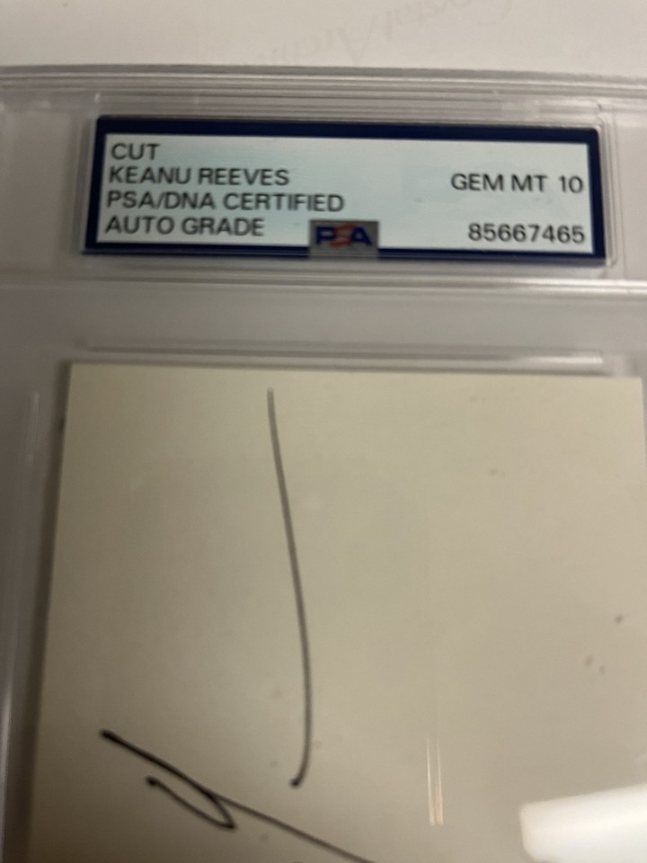 Autographed Keanu Reeves Cut Signature PSA Signed 10 Auto Grade ...