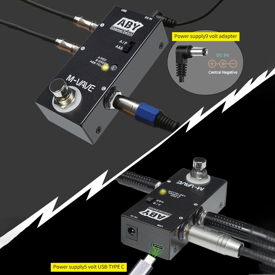 M-VAVE Electric Guitar Pedal 9 Reverb Amp Channel Switch Distortion ...