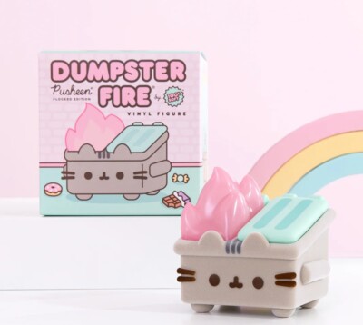 Dumpster Fire 100% soft x PUSHEEN - Flocked Edition Vinyl Figure NEW | eBay
