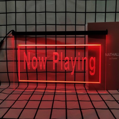 Now Playing LED Neon Light Sign Display DJ Studio Gamer On Air Wall Art ...