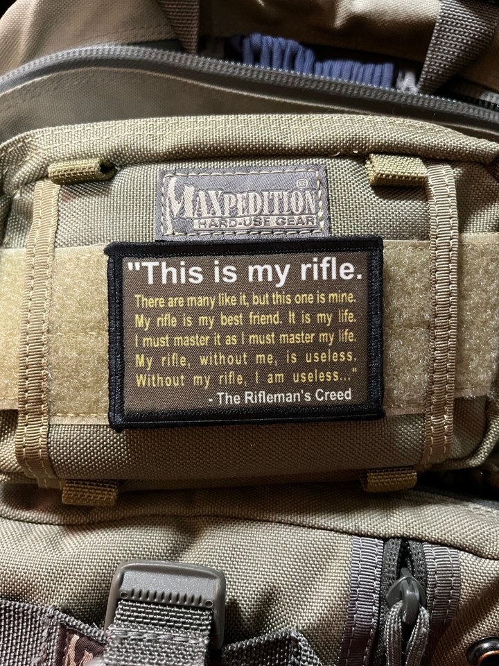 The Rifleman's Creed Morale Patch Tactical ARMY Hook Military USA | eBay