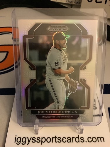 Preston Johnson SILVER PRIZM 2022 Panini Prizm Draft Picks Baseball | eBay