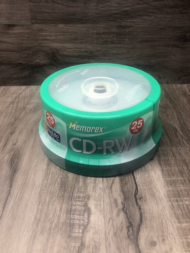 Memorex CD-RW Blank Recordable 25 Pack 4X 700MB 80 Minutes. New Sealed ...