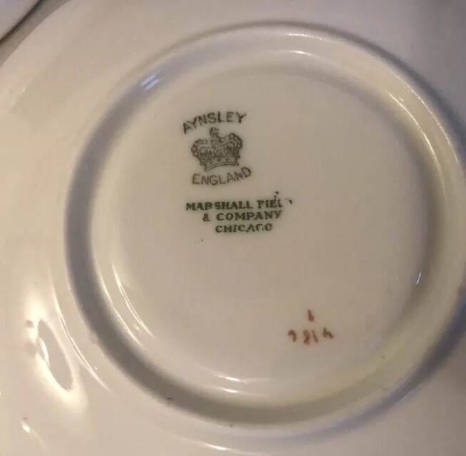 Set Of 4 Aynsley England Teacups And Saucers Pattern Number 4186 | eBay