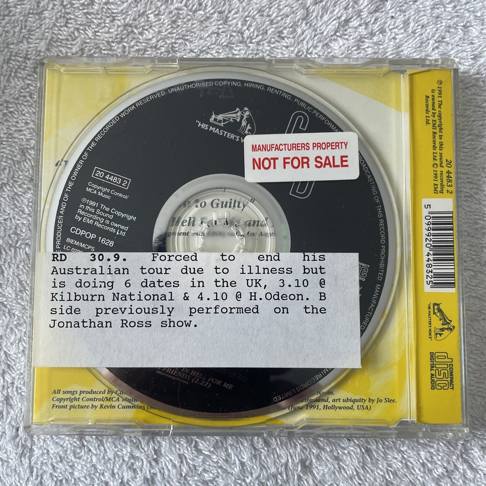 PROMO Morrissey MY LOVE LIFE CDr 1991 Manufacturers Property 20 4483 2 ...