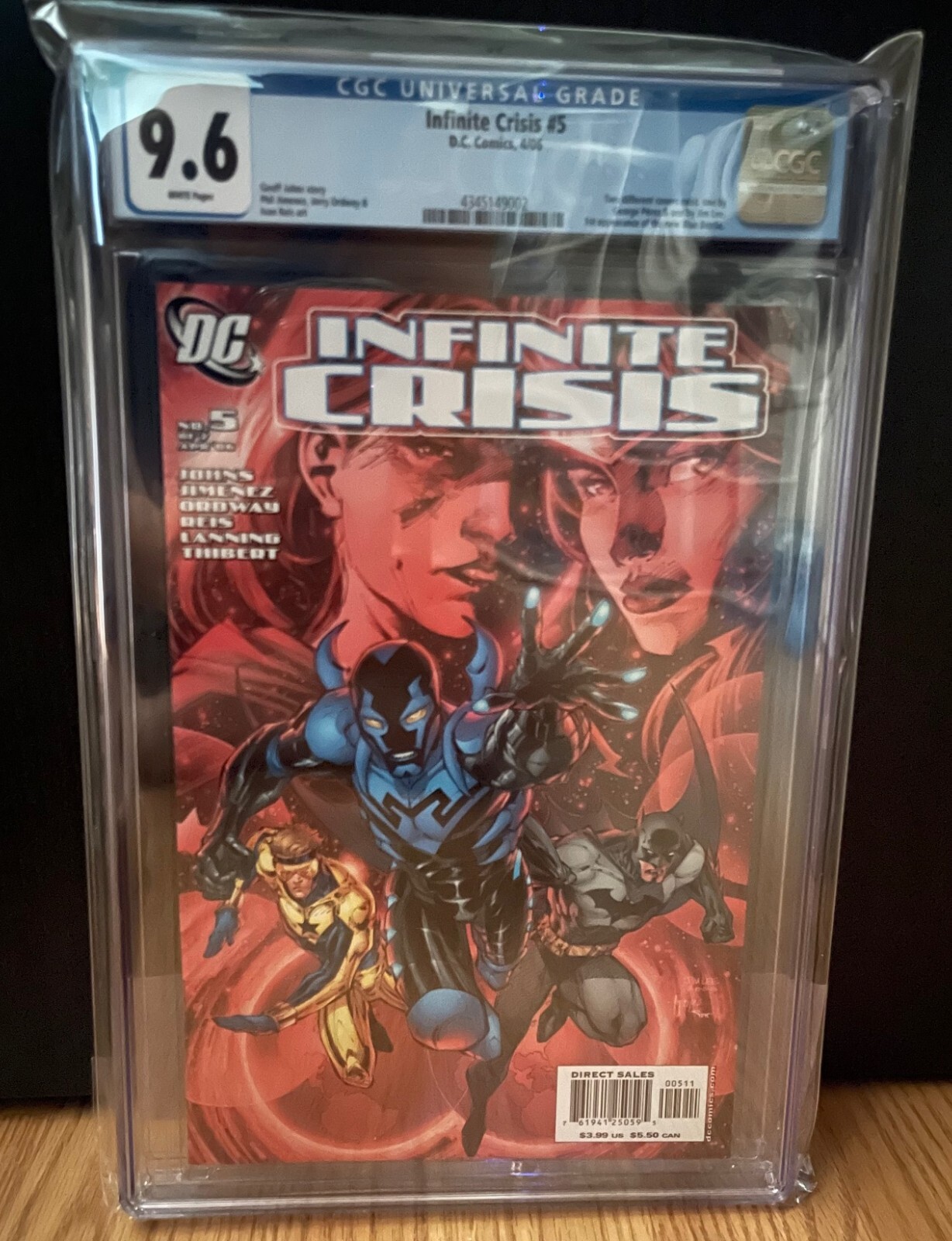 Infinite Crisis #5 CGC 9.6 (2006) 🔑 1st App New Blue Beetle 🔑 Jim Lee ...