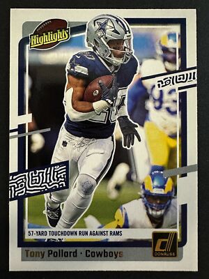 Tony Pollard 2023 Donruss Football Highlights Dallas Cowboys #H-TP | eBay