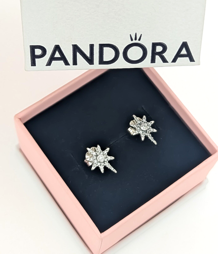 New 100% Authentic PANDORA Pave Sparkling North Star Stud Earrings ...