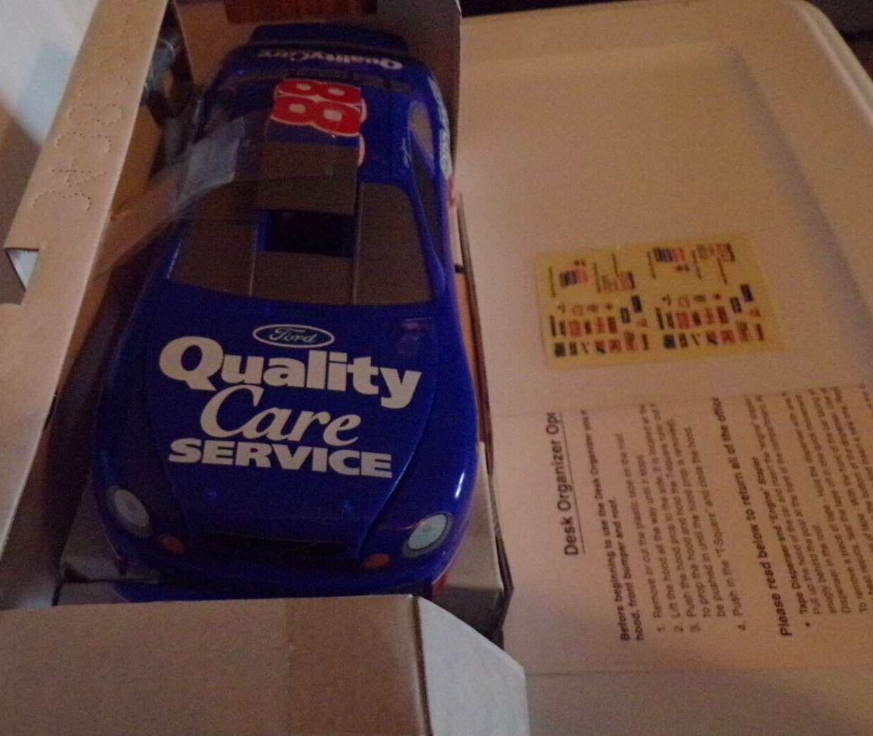 LOOK RIDDELL SPORTS NASCAR DESK ORGANIZER ROOM WORKS 1/18 CAR NIB | eBay