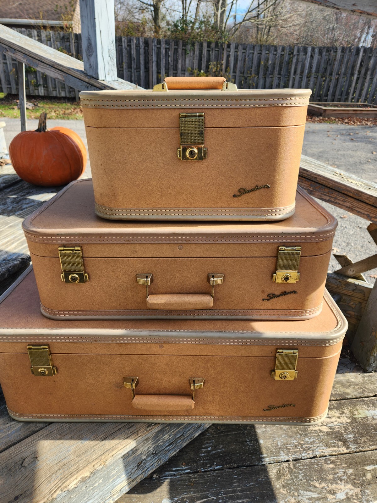 Set-3 Vtg Lady Baltimore Luggage Company Starline Hardshell Suitcase ...