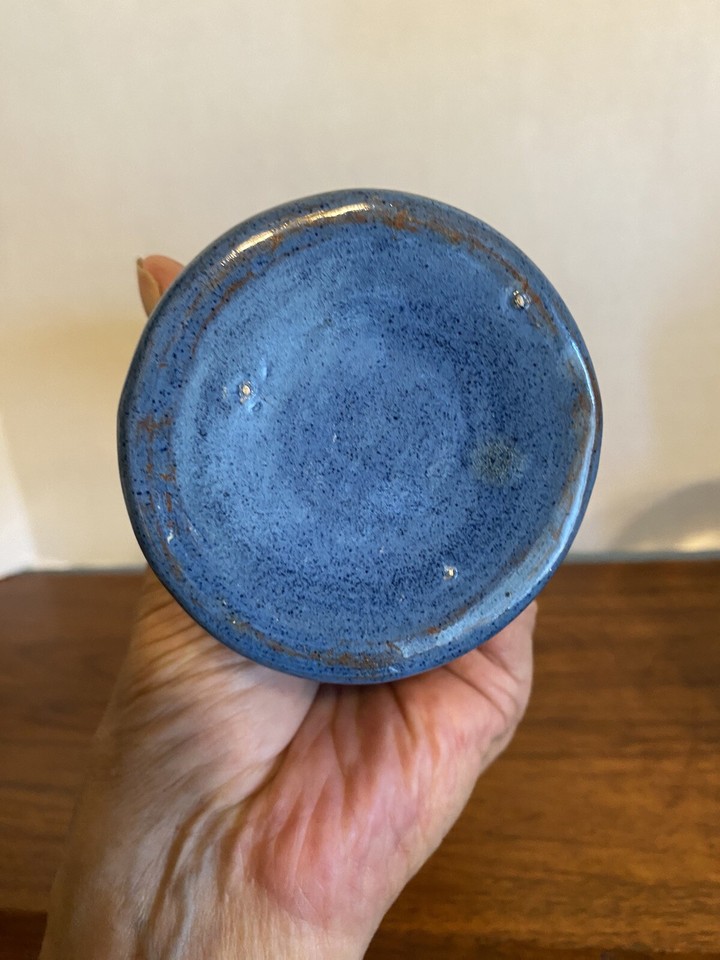 Zane Pottery Wilse Blue Vintage 9” Torpedo Vase Peters /Reed Zanesville ...