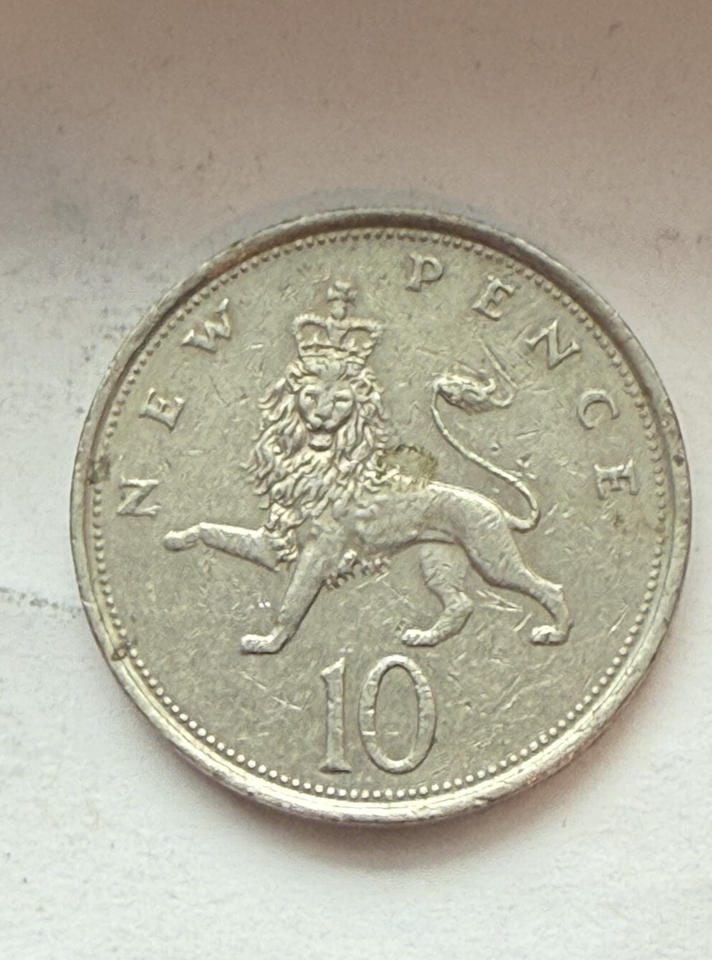 Great Britain 1979 Ten 10 New Pence Coin; Queen Elizabeth II, Lion | eBay