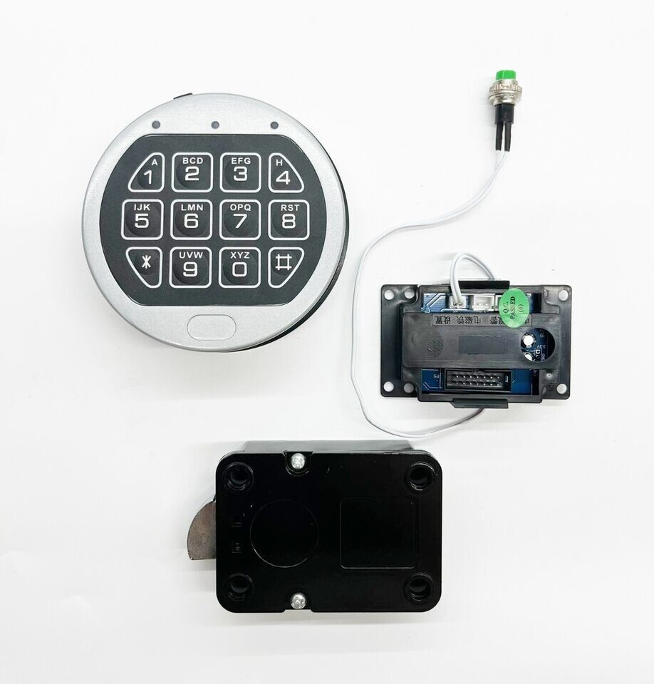 Gun Safe Lock Replacement Chrome Keypad Electronic Safe Lock with Swing ...