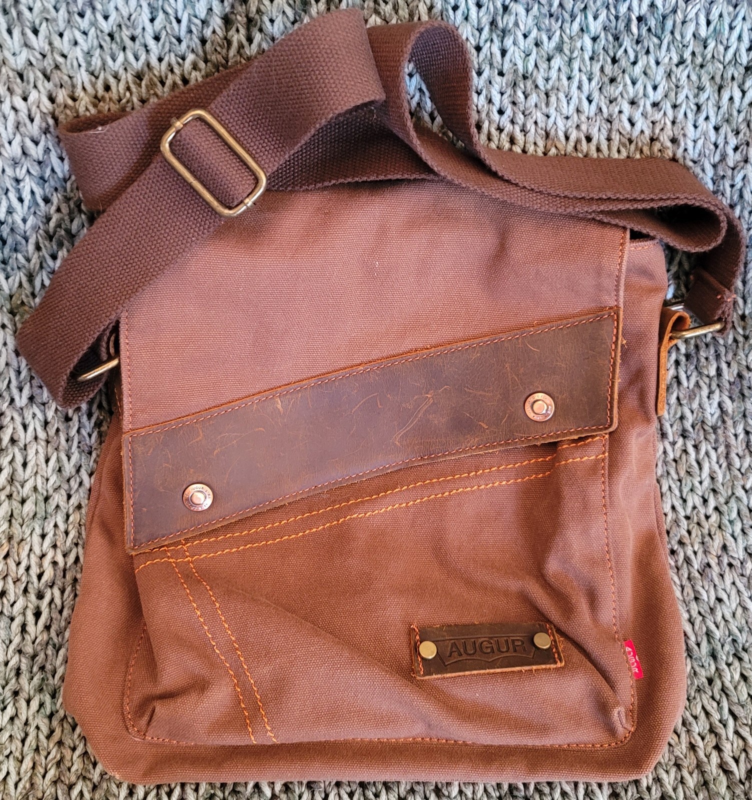 Augur Strauss & Co. Canvas & Leather SMALL Crossbody … - Gem