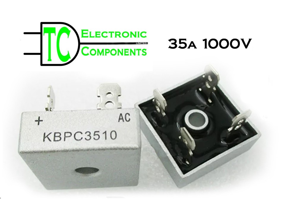 Bridge Rectifiers 2A to 50A 100V to 1000V Through hole PCB and Chassis ...