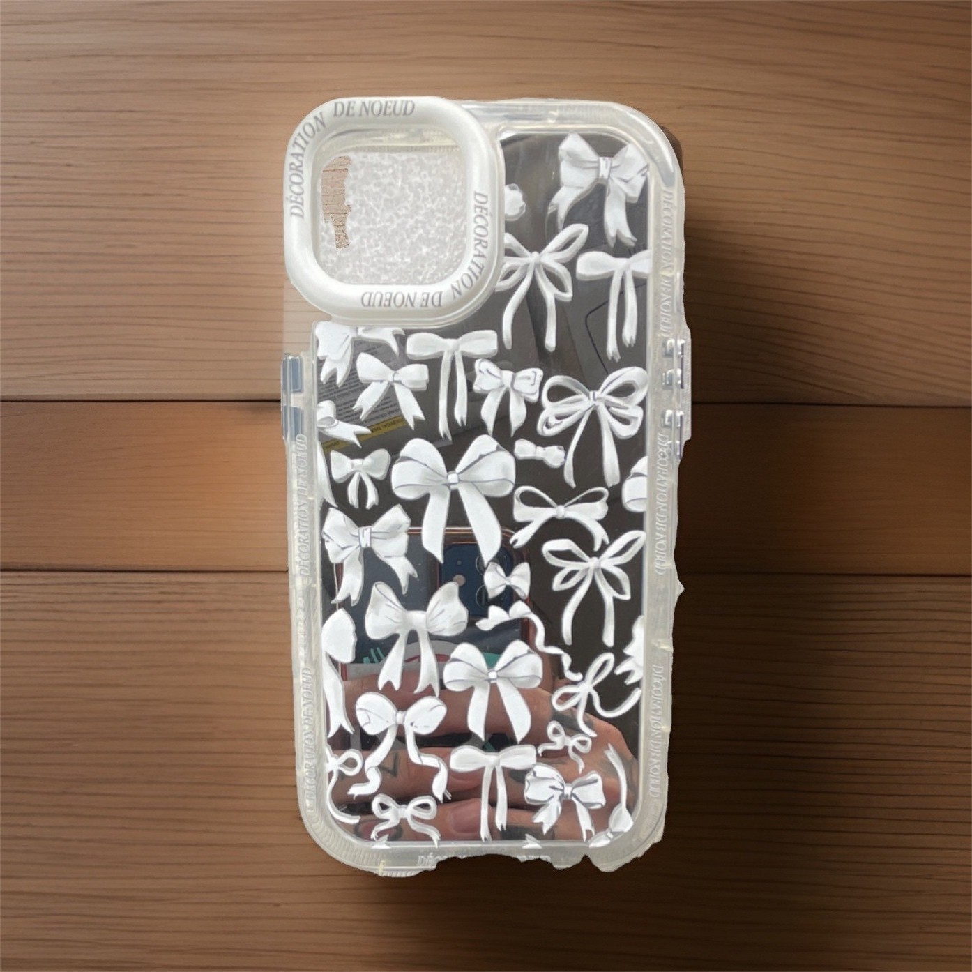 DE NOEUD Clear White Bow Design Hard Plastic Cell Phone Case | eBay