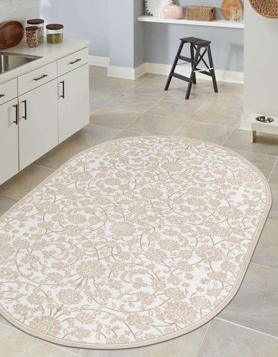 Rushmore Collection Area Rug - Taft (3' 3" x 5' 3" Oval, Snow White ...