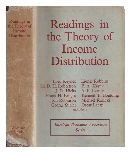 FELLNER, WILLIAM JOHN (1905-1983) Readings in the theory of income ...