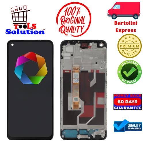Display Für Oppo A96 4G LCD Touch Montiert Mit Frame Black Neuwertig Ad ...
