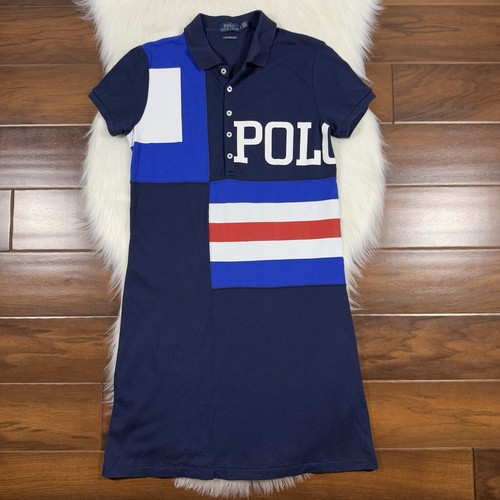 Polo Ralph Lauren Women's Size Small Blue Logo The Mesh Mini Polo Shirt ...