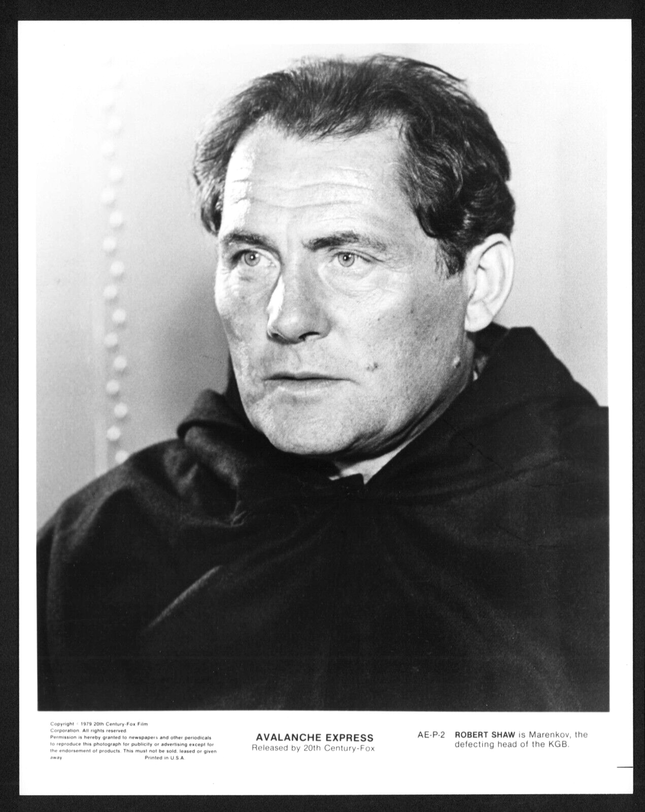ROBERT SHAW Original Movie Press Photo AVALANCHE EXPRESS Jaws Actor ...