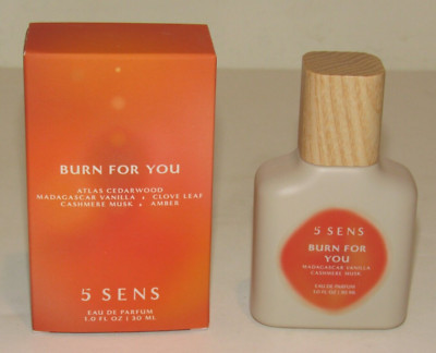Burn For You 5 Sens Eau de Parfum 1 Oz 30 mL Perfume Cedar Vanilla ...