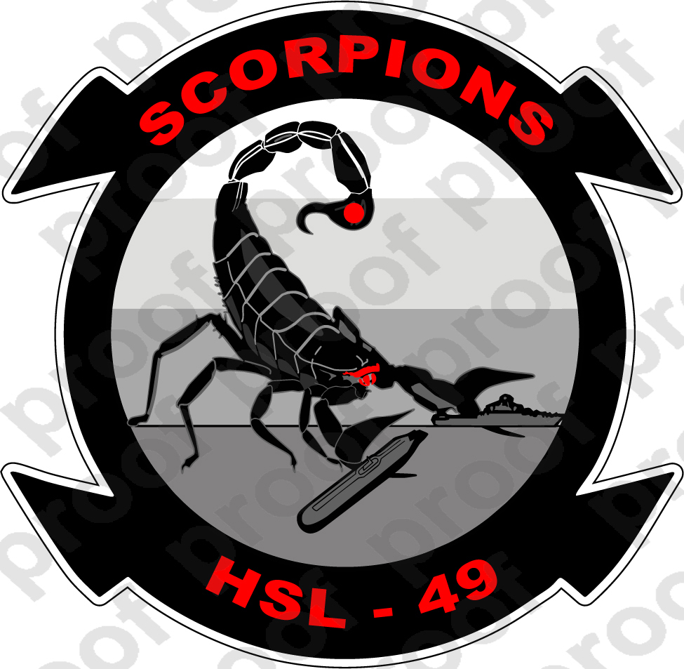 STICKER USN HSL 49 SCORPIONS B | eBay