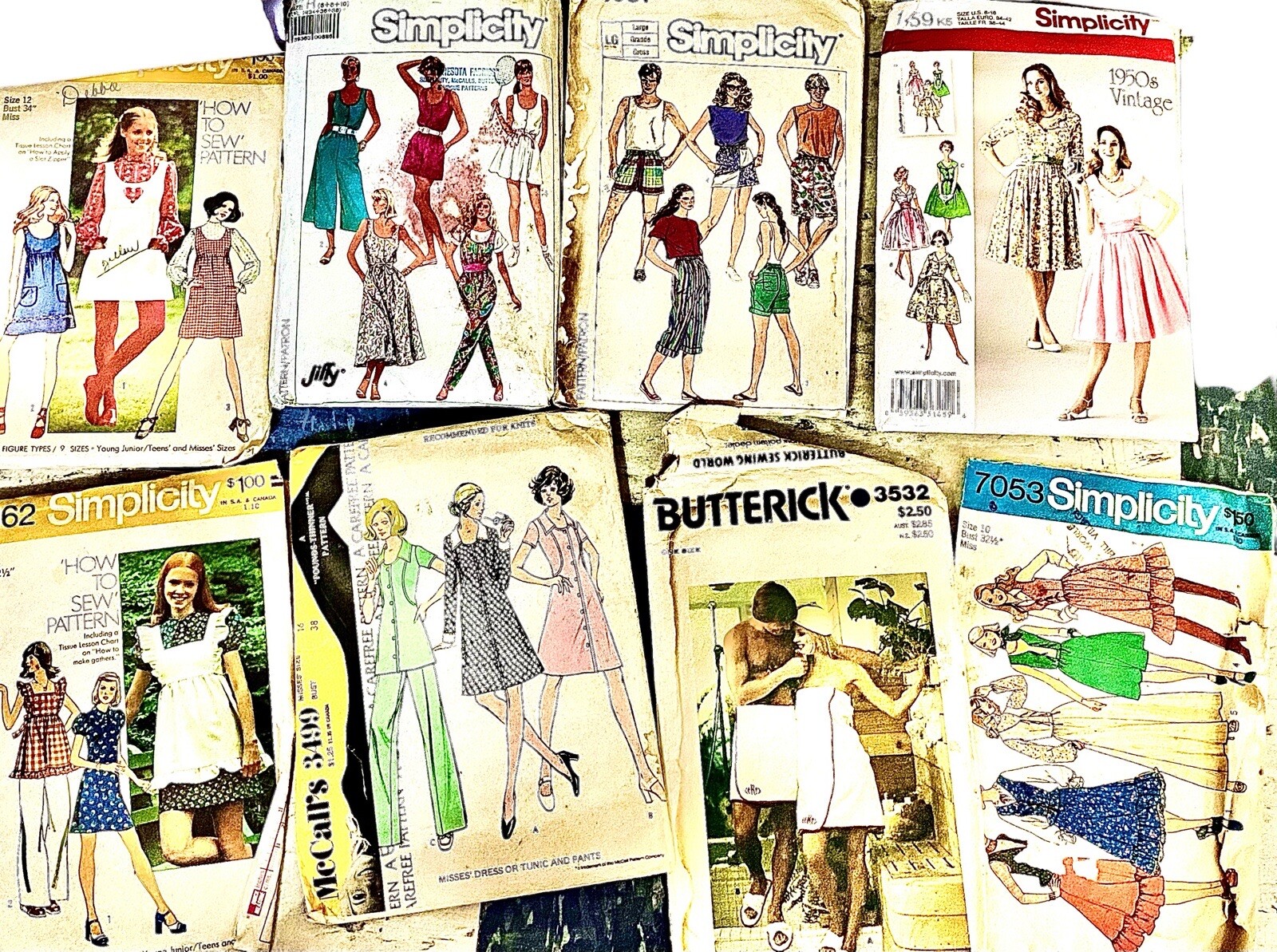 Lot of 8 Vintage Sewing Patterns - BUTTERICK, McCALL'S. SIMPLICITY 1960 ...