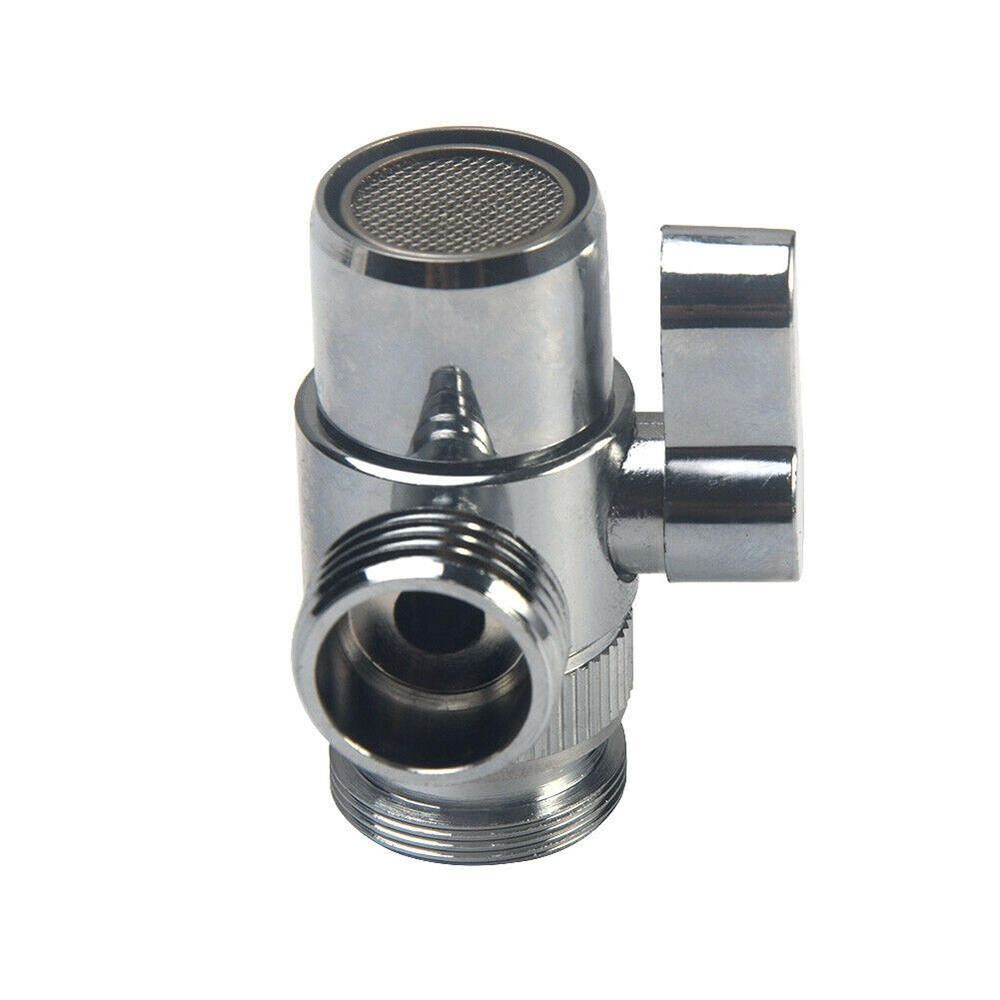 3-way Diverter Valve Water Tap Connector Faucet Adapter Kitchen Sink ...