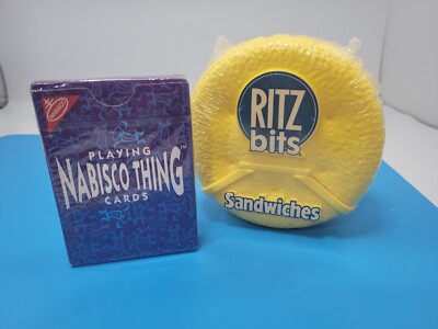 RITZ BITS SANDWICHES SNACK BOX CONTAINER &PLAYING NABISCO THING CARDS ...